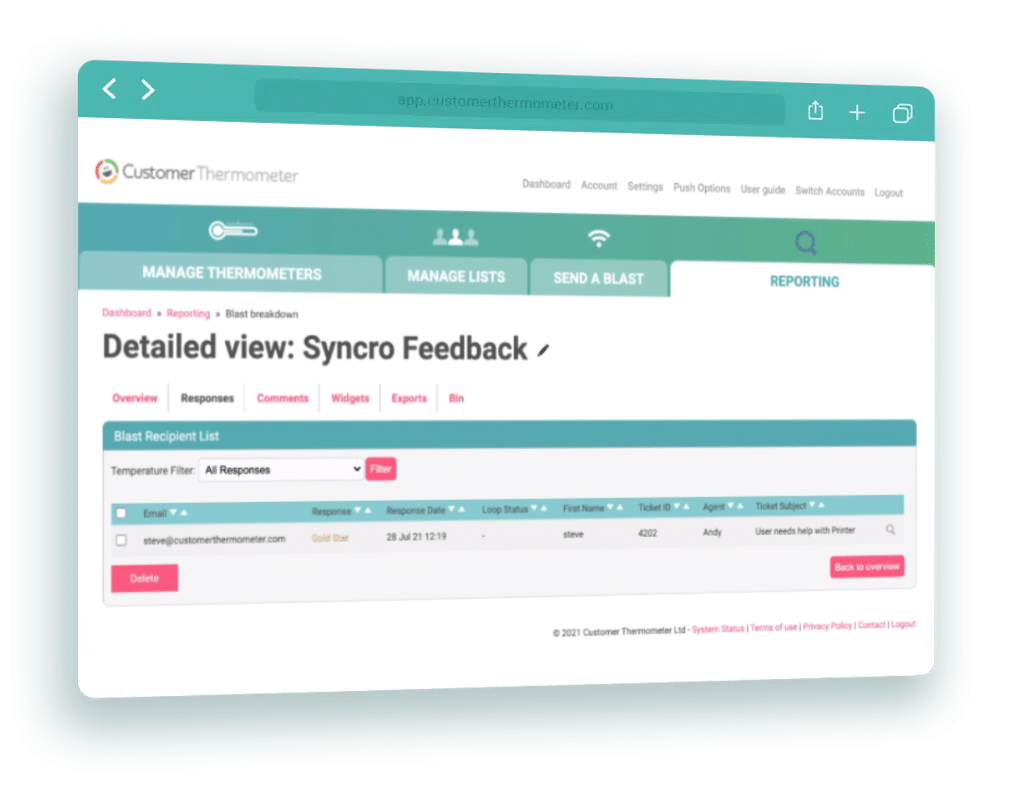 Syncro Survey For Support Tickets Emails Invoices Estimates Threads