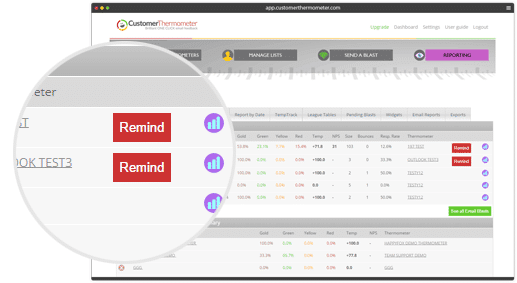 Customer Survey Ratings - Customer Thermometer Tracking Templates